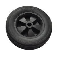 China 8 Inch Solid Rubber Wheel 200x50mm for Trash Bin Trolley 60kg Capacity for sale