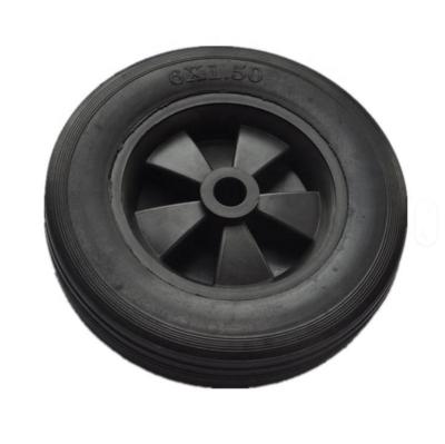 China 8 Inch Solid Rubber Wheel 200x50mm for Trash Bin Trolley 60kg Capacity for sale