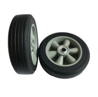 China 8 Inch Solid Rubber Wheel 200x50mm for Trash Bin Trolley 60kg Capacity for sale