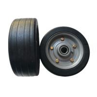 China 8 Inch Solid Rubber Wheel 200x50mm for Trash Bin Trolley 60kg Capacity for sale