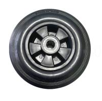 China 8 Inch Solid Rubber Wheel 200x50mm for Trash Bin Trolley 60kg Capacity for sale