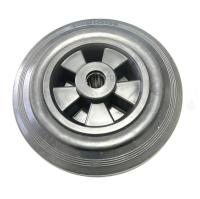 China 8 Inch Solid Rubber Wheel 200x50mm for Trash Bin Trolley 60kg Capacity for sale