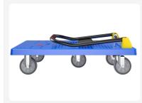 China 500kg Capacity Foldable Warehouse Transport Trolley with Four Wheel Platform and Customizable OEM Support for sale