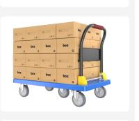 China 500kg Capacity Foldable Warehouse Transport Trolley with Four Wheel Platform and Customizable OEM Support for sale