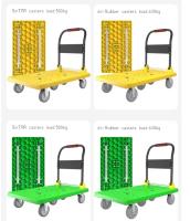 China 500kg Capacity Foldable Warehouse Transport Trolley with Four Wheel Platform and Customizable OEM Support for sale