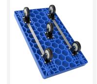 China 500kg Capacity Foldable Warehouse Transport Trolley with Four Wheel Platform and Customizable OEM Support for sale