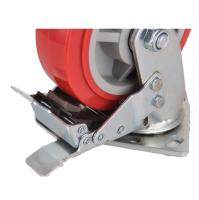 China Industrial 6 Inch Heavy Duty PU Castor 150mm 330kg Load Capacity with Double Ball Bearing for sale