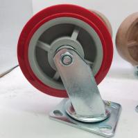 China Industrial 6 Inch Heavy Duty PU Castor 150mm 330kg Load Capacity with Double Ball Bearing for sale