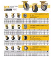 China Heavy Duty 150mm TPR Caster Wheels 250kg Load Capacity with Double Ball Bearing for sale