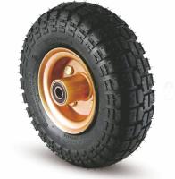 China Heavy Duty 10 Inch Inflatable Caster Wheels 250mm Diameter 200kg Load Capacity Pressed Steel Rubber for sale