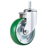 China Medium Heavy Duty PU Caster Wheels 4 inch 200kg Load Double Ball Bearing Swivel Casters with Steel Core for sale