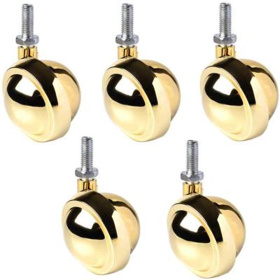 China 62mm M8 Threaded Heavy Duty Metal Caster Wheel 50kg Load 360° Swivel for sale