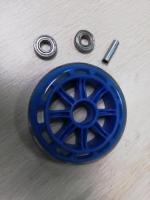 China 4 Inch 100mm Transparent PU Caster Wheels 70kg Load Capacity 608 Bearing for sale