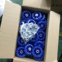 China 4 Inch 100mm Transparent PU Caster Wheels 70kg Load Capacity 608 Bearing for sale