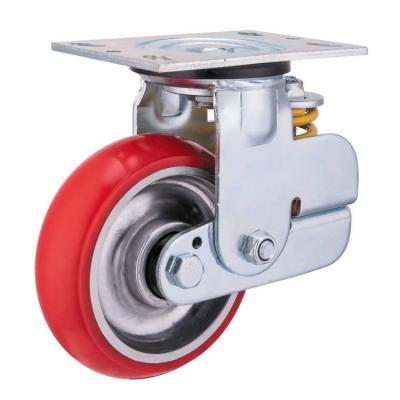 China Heavy Duty Shock Absorbing 360 Swivel Industrial Caster Wheels 430kg Load Capacity 5 to 8 Inch for sale
