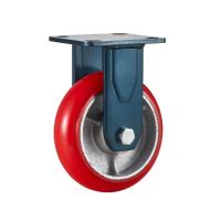 China 4 Inch PU Caster Wheel Swivel Top Plate Heavy Duty 360 Degree Silent Smooth Rolling for Industrial Furniture for sale