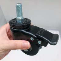 China 50mm 2 Inch 150kg Heavy Duty Swivel Caster Wheel Modified PP PO Double Ball Bearings All Black for sale