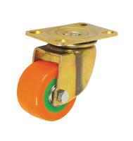 China 50mm Furniture Caster Swivel Plate Double Ball Bearing 100kg Load Capacity 2 Inch PU Caster Wheels for sale