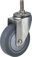 China Single Bearing TPR Medium Caster 4 Inch Industrial Swivel Brake Wheel for Store Display for sale