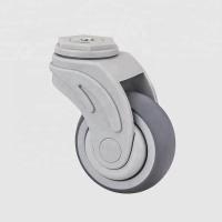 China 3 Inch Bolt Hole Stem Swivel Medical Trolley Caster Wheels 100kg Load Capacity for sale