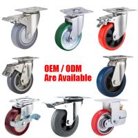 China Lightweight PP Swivel Caster Wheels 1.5 to 5 Inch with Optional Brake for Furniture Display Trolley for sale