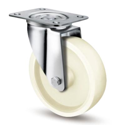 China 100mm Industrial Swivel Nylon Caster with Brake 120kg Load Capacity for Trolleys for sale