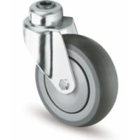 China TPR 5 Inch 125 mm Swivel Caster for Shopping Cart 70-120 kg Load Capacity for sale