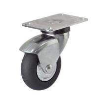 China Chrome Plated Medical Caster Wheel 75mm TPR Double Ball Bearing 80kg Load Capacity for sale