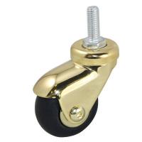 China Chrome Plated Medical Caster Wheel 75mm TPR Double Ball Bearing 80kg Load Capacity for sale