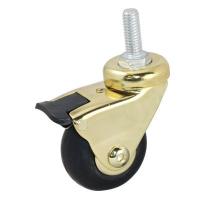 China Chrome Plated Medical Caster Wheel 75mm TPR Double Ball Bearing 80kg Load Capacity for sale