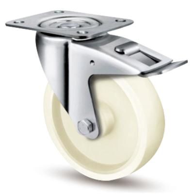 China 100mm 4 Inch Nylon Swivel Caster Wheels for Industrial Trolley Transport for sale