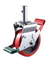 China 8 Inch Heavy Duty Scaffolding Caster Wheels 200mm PP Material with Brake for Industrial Equipment for sale