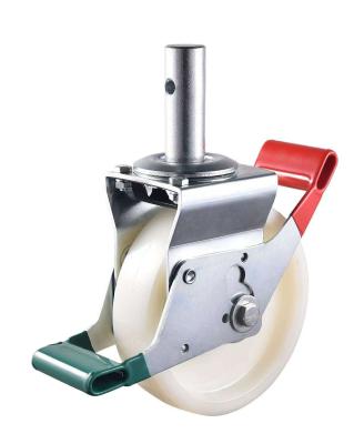 China 8 Inch Heavy Duty Scaffolding Caster Wheels 200mm PP Material with Brake for Industrial Equipment for sale