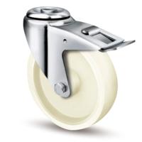 China 100 mm European Style Plastic Swivel Caster Wheel 120 kg Load Capacity for Trolley Industrial Use for sale
