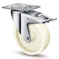 China 100 mm European Style Plastic Swivel Caster Wheel 120 kg Load Capacity for Trolley Industrial Use for sale