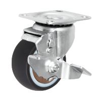 China 1-inch /1.5-inch/2-inch/2.5-inch/3-inch Chrome-plated TPR Swivel Caster Wheels For Hotel Furniture for sale