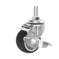 China 1-inch /1.5-inch/2-inch/2.5-inch/3-inch Chrome-plated TPR Swivel Caster Wheels For Hotel Furniture for sale