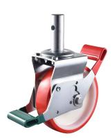 China 8 Inch Heavy Duty Scaffolding Caster Wheels 200mm PP Material with Built-in Brake for Industrial Equipment for sale