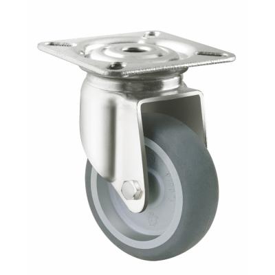 China Grey 2-3 Inch 50-75 kg Load Capacity TPR Stainless Steel Swivel Caster with Custom OEM ODM Support for sale