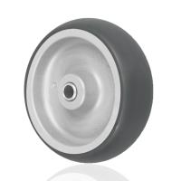 China European Style Trolley Caster Display Bases 4Inch 5Inch Thermoplastic Rubber Stainless Steel Plain Medium Duty Casters for sale