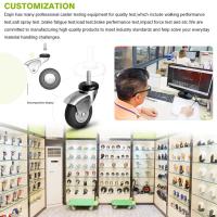 China European Style Trolley Caster Display Bases 4Inch 5Inch Thermoplastic Rubber Stainless Steel Plain Medium Duty Casters for sale