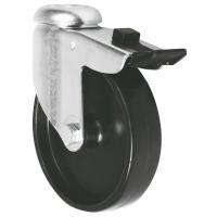 China Black 50mm 75mm Polypropylene Swivel Caster Wheels 50-75kg Load Capacity with Brake for Trolley for sale