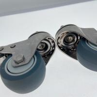 China 2 Inch 50mm TPR Swivel Caster Wheel with Stainless Steel Bracket for Furniture for sale