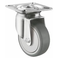 China SUS304 Stainless Steel 50mm Ball Bearing Caster Wheel TPR Non-Marking for Medical Carts for sale
