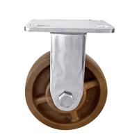 China 4-8 Inch Heavy Duty Stainless Steel Caster Wheel with Double Bearing Glass Fiber Nylon Brake 280C for sale