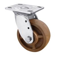 China 4-8 Inch Heavy Duty Stainless Steel Caster Wheel with Double Bearing Glass Fiber Nylon Brake 280C for sale