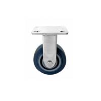 China Heavy Duty 304 Stainless Steel Swivel Caster Wheel with Double Ball Bearing TPR Tread 5 Inch for sale