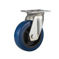 China Fixed PU Caster Wheels Stainless Steel SUS304 Heavy Duty 4 to 8 Inch Industrial Caster for sale