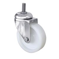 China 304 Stainless Steel Threaded Stem Swivel Caster 3 4 5 Inch 80-100kg Nylon Wheel for sale