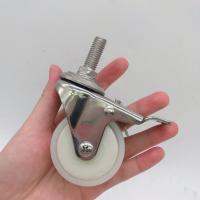China 2 Inch 50mm Stainless Steel 304 Single Ball Bearing Nylon Swivel Caster Wheel with Total Lock Brake for sale